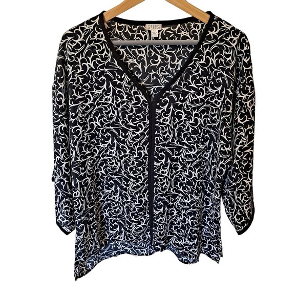 Spense | Tops | Y2k Blouse Women Size Medium Spense Lightweight Shirt ...